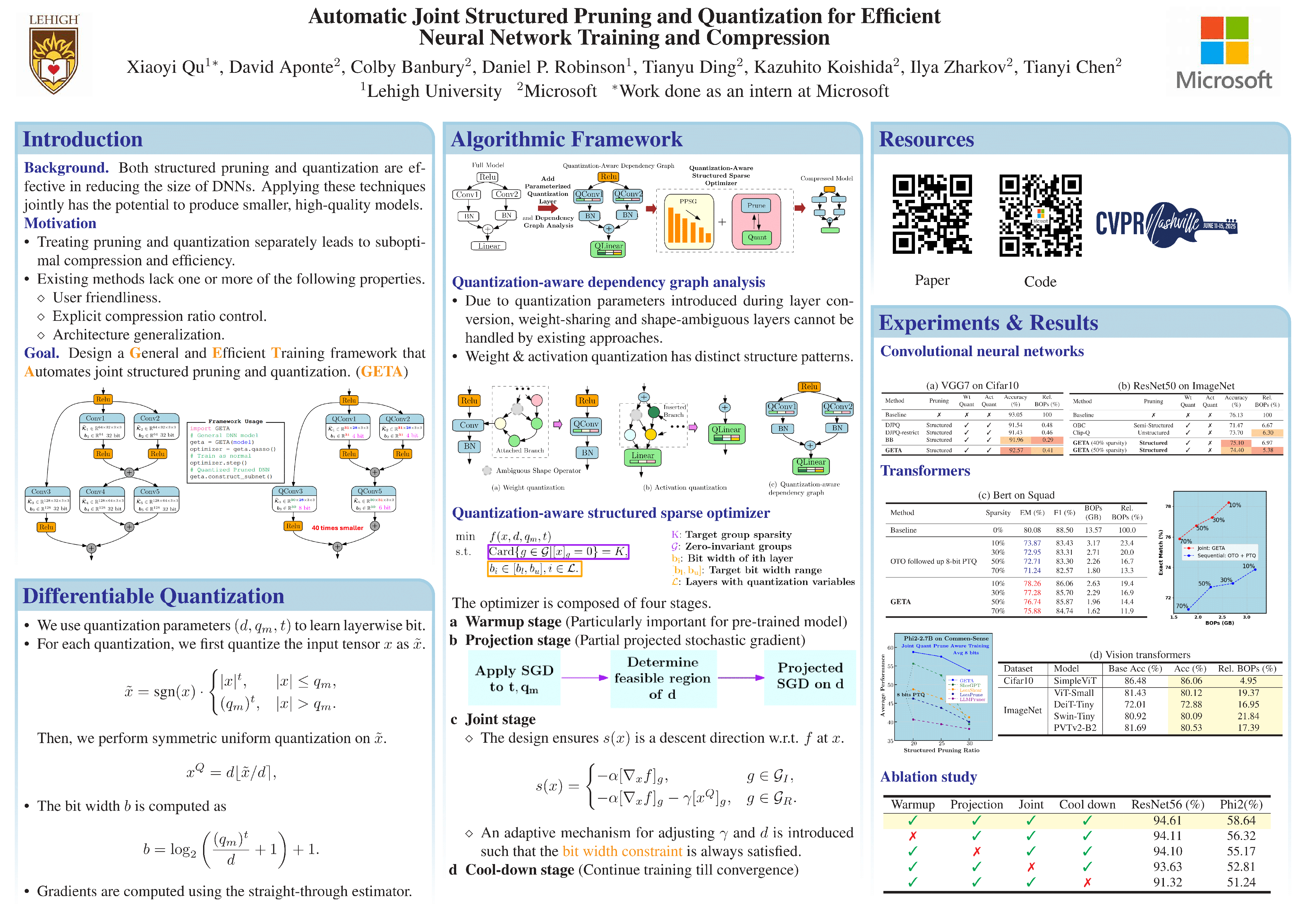 CVPR Poster Automatic Joint Structured Pruning and Quantization for Efficient Neural Network ...